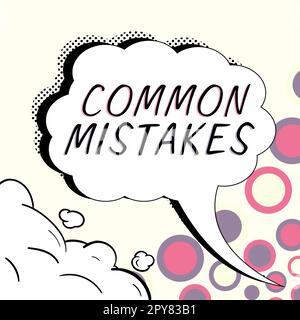 Conceptual display Common Mistakes. Conceptual photo repeat act or ...