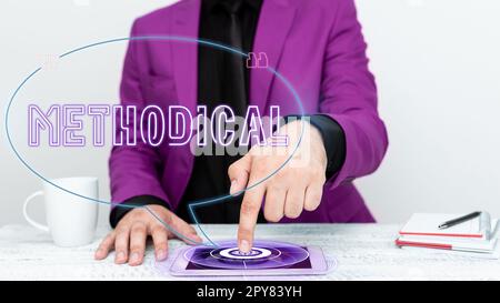 Text caption presenting Methodical, Concept meaning System of Methods ...