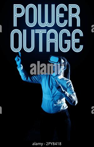 Hand writing sign Power Outage. Word for The ability to influence peers ...