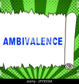 Conceptual caption Ambivalence. Internet Concept attitudes or feelings ...