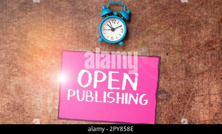 Inspiration showing sign Open Publishing. Internet Concept online ...