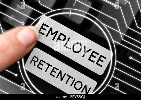 Conceptual display Employee Retention, Word Written on internal ...