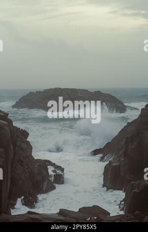 Sea bay with swirling water landscape photo Stock Photo - Alamy