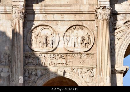 italy, rome, arch of constantine, bas relief Stock Photo - Alamy
