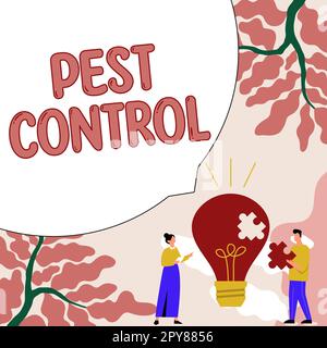 Conceptual display Pest Control, Business concept Killing destructive ...