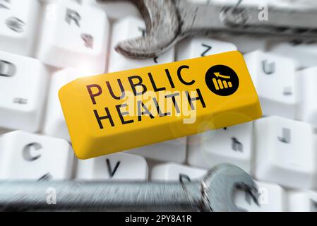 Sign displaying Public Health. Word Written on Promoting healthy ...