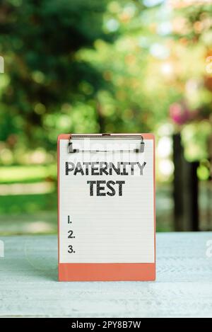 Handwriting text Paternity Test, Business overview government authority ...