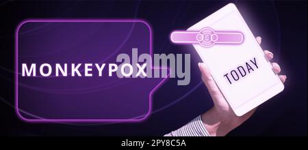 Conceptual display Monkeypox, Internet Concept poxvirus of Africa ...