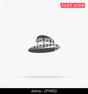 Cowboy. Simple flat black symbol with shadow on white background ...