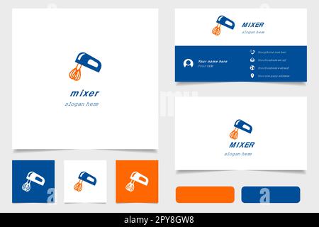 Blender logo design with editable slogan. Branding book and business ...