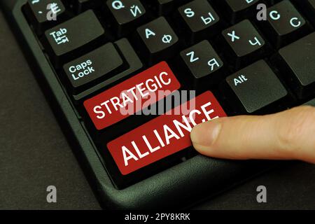 Conceptual caption Strategic Alliance, Word for a bond between states ...