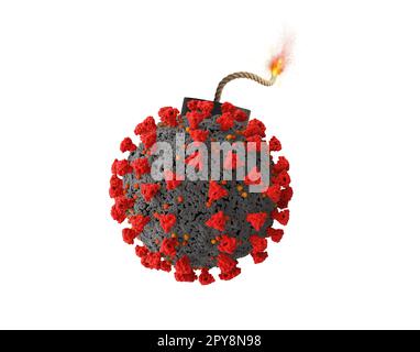 Coronavirus covid-19 ready to explode like a bomb. Concept of ...