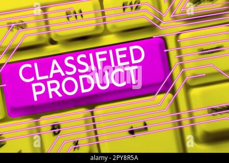 Inspiration showing sign Classified Product. Business showcase ...