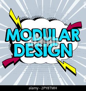 Conceptual caption Modular Design. Business approach product designing ...
