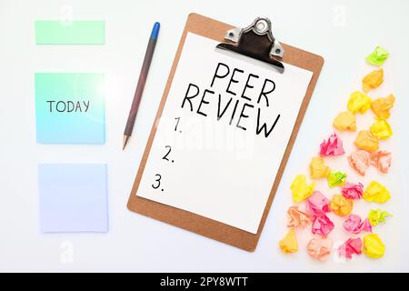 Conceptual display Peer Review. Concept meaning To be peaceful happy ...