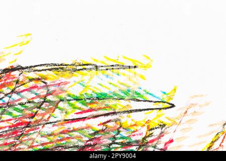 Grass Drawn With Crayons