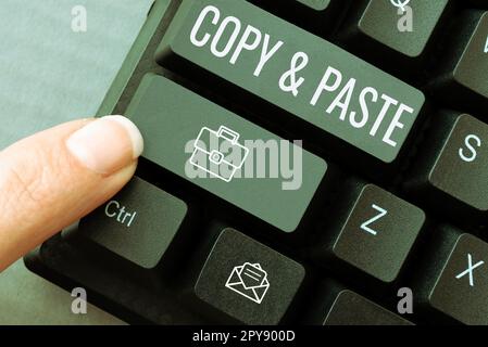 Writing displaying text Copy Paste. Word for an imitation, transcript ...