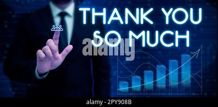 Writing displaying text Thank You So Much. Internet Concept Expression ...