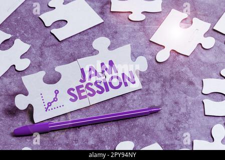 Text caption presenting Jam Session. Concept meaning impromptu ...