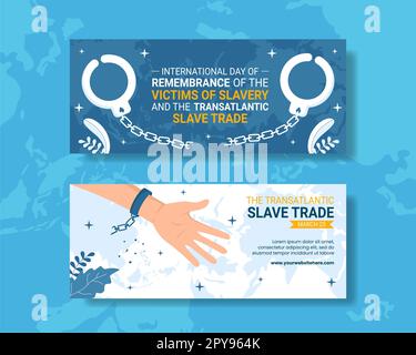 Remembrance of the Victims of Slavery and Slave Trade Label Flat ...