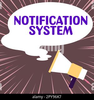 Text showing inspiration Notification System. Business showcase Do not ...