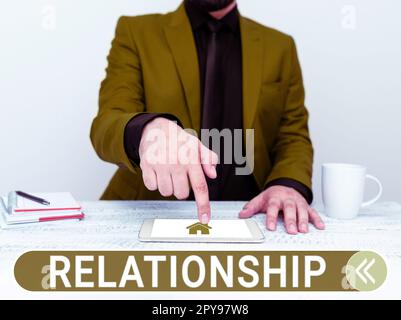Writing displaying text Relationship, Business approach Developing ...