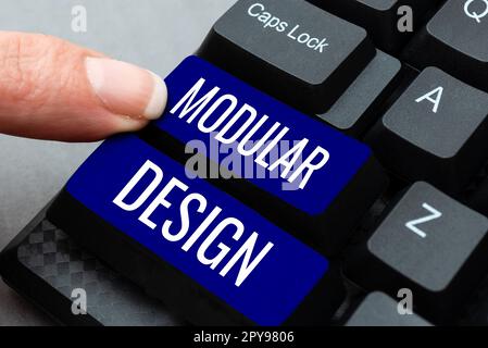 Conceptual caption Modular Design. Word for product designing to ...
