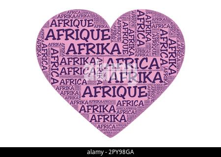 The Words 'Afrika, Africa, Afrique, ' as Word Art, Word Cloud, Tag ...