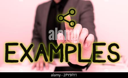 Writing displaying text Examples. Word for photo Sample Model to follow ...