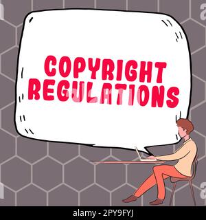 Conceptual display Copyright Regulations. Internet Concept body of law ...