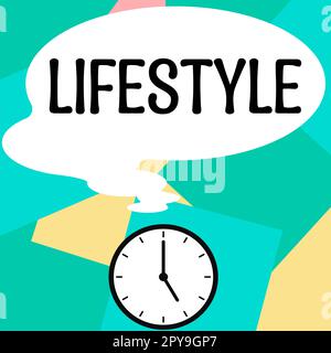 Handwriting text Lifestyle. Concept meaning the typical way of living ...