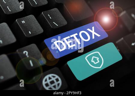 Handwriting text Detox. Business idea Moment for Diet Nutrition health ...