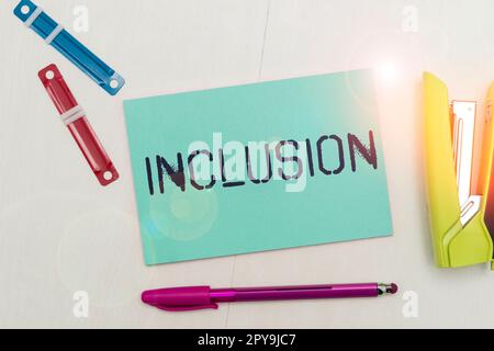 Inspiration showing sign Inclusion, Business approach action state ...