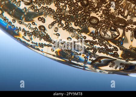 Close-up of plastic lump of polymer resin injection molding process ...