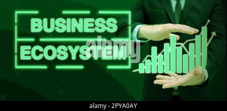 Conceptual display Business Ecosystem. Internet Concept Develop and ...