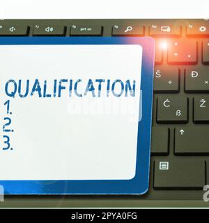 Conceptual display Qualification. Concept meaning Officially permission ...