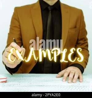 Hand writing sign Examples, Internet Concept photo Sample Model to ...