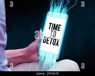 Handwriting text Time To Detox. Business showcase Moment for Diet ...