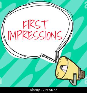 Inspiration showing sign First Impressions. Word Written on What a ...