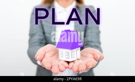 Handwriting text Plan. Business showcase Start of a detailed proposal ...