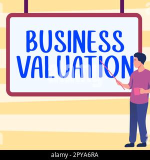 Text caption presenting Business Valuation. Concept meaning determining ...