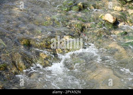 Waterfall, rapids in the "Rio Algar", near Altea, Alicante Province ...