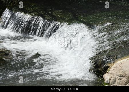 Waterfall, rapids in the "Rio Algar", near Altea, Alicante Province ...