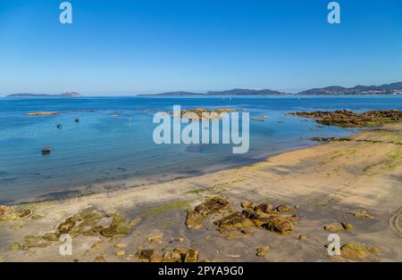 People in Samil beach Stock Photo - Alamy