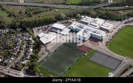aerial view of Beckfoot School, Bingley, West Yorkshire Stock Photo - Alamy
