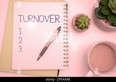 Inspiration showing sign Turnover. Business showcase the percentage of ...