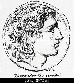 Alexander the Great (356-323 BC). King of Macedonia. Portrait. Marble ...