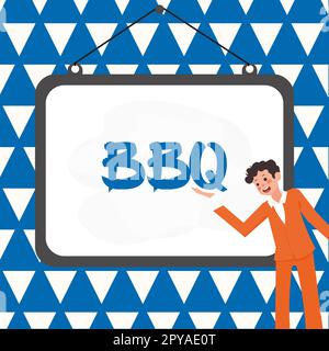 Conceptual caption Bbq. Business idea usually done outdoors by smoking ...
