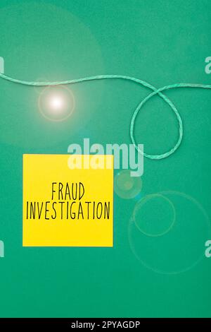 Conceptual display Fraud Investigation. Internet Concept process of ...