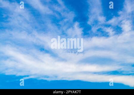 Blue sky with chemical cumulus clouds chemical sky scalar waves and ...